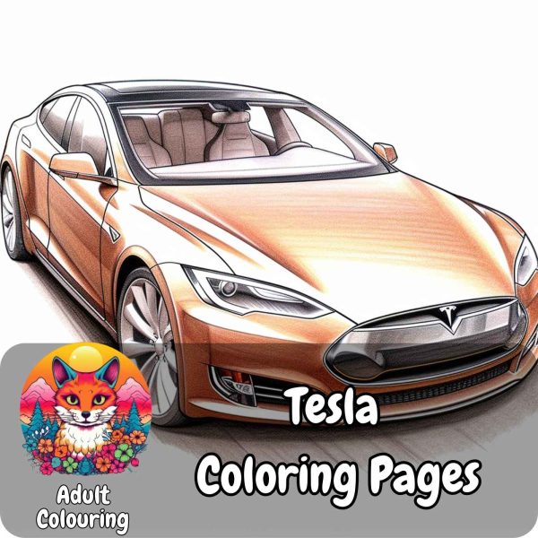 Drive Imagination: Experience our Electrifying Tesla Coloring Pages ...