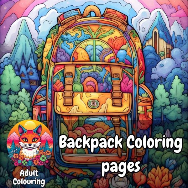 The Ultimate Backpack Coloring Page is Right Here - adultcolouring.com