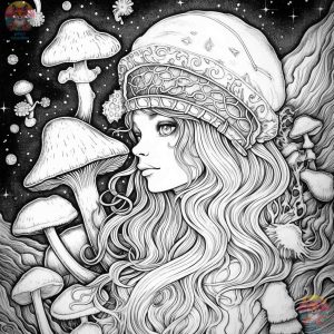 Trippy Mushroom Coloring Pages You'll Love - adultcolouring.com