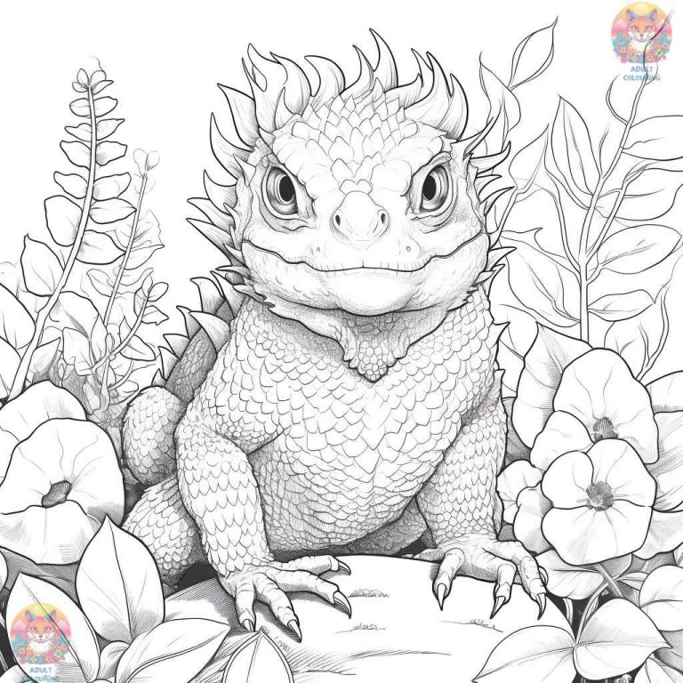 Explore our Unique Bearded Dragon Coloring Page Collection ...