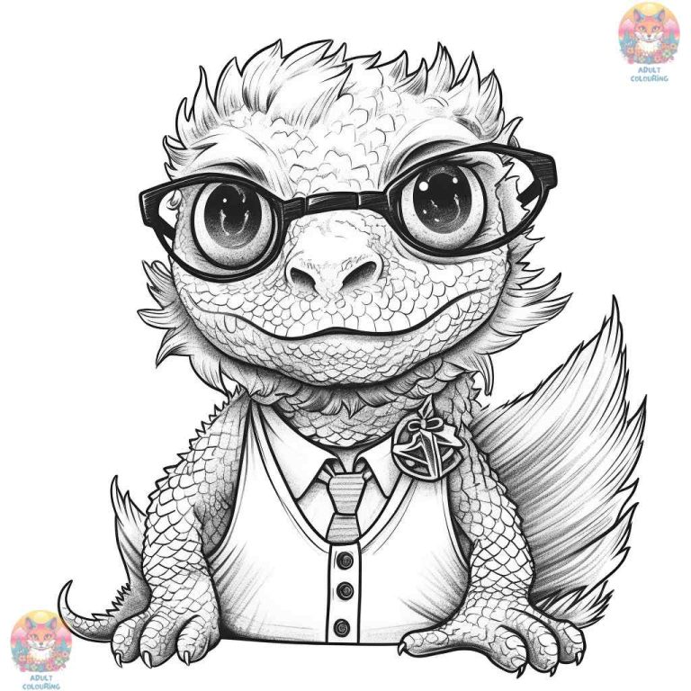 Explore our Unique Bearded Dragon Coloring Page Collection ...