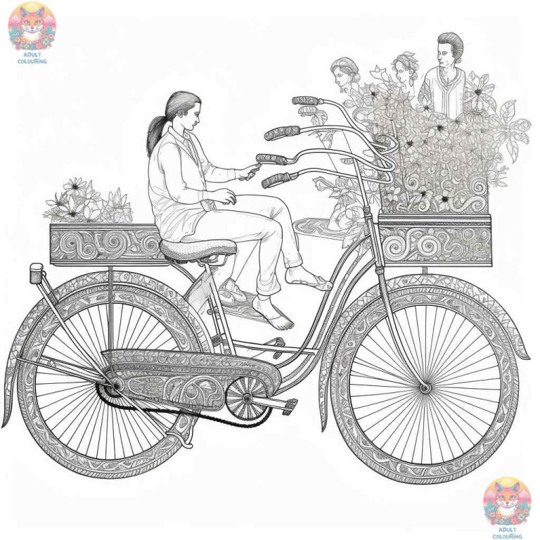 Ultimate Guide to Captivating Bike Coloring Pages - adultcolouring.com