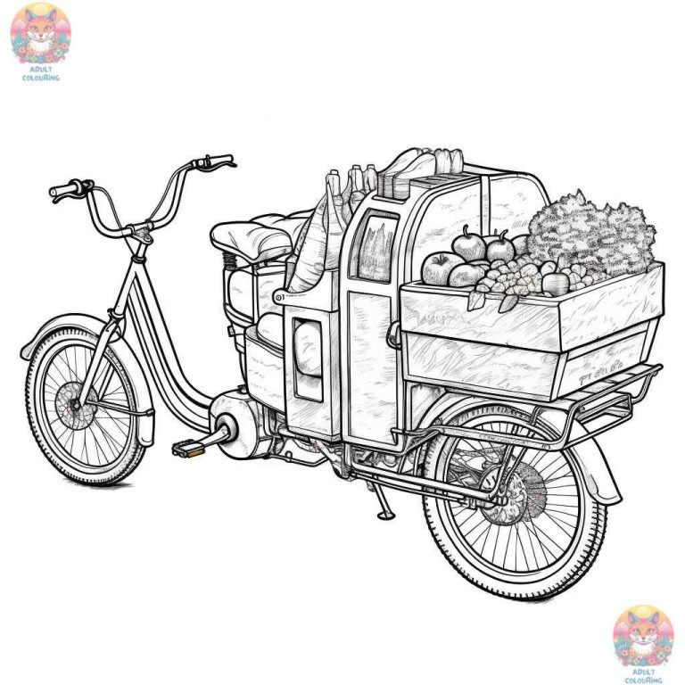Ultimate Guide to Captivating Bike Coloring Pages - adultcolouring.com