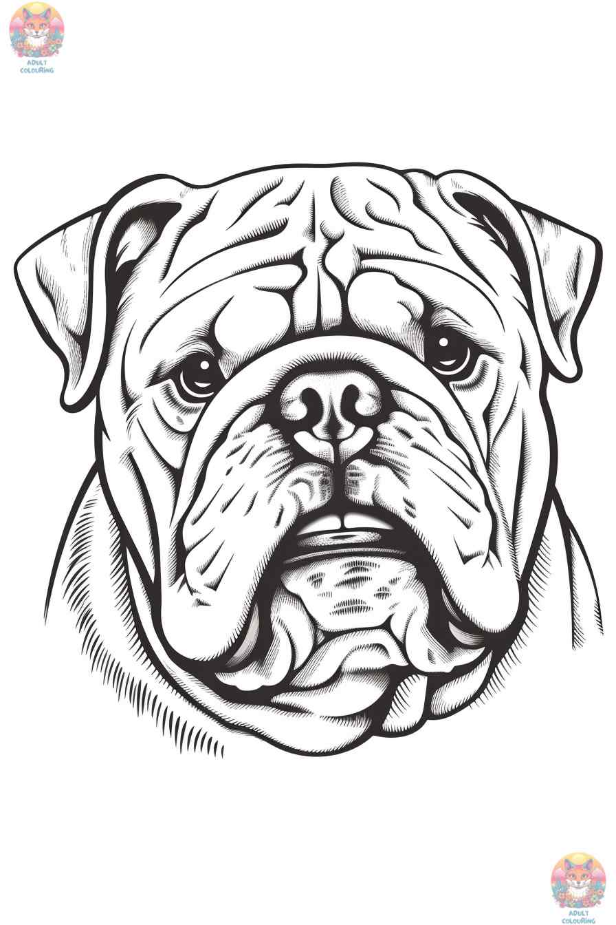 Bringing Bulldogs to Life with Coloring Pages - adultcolouring.com