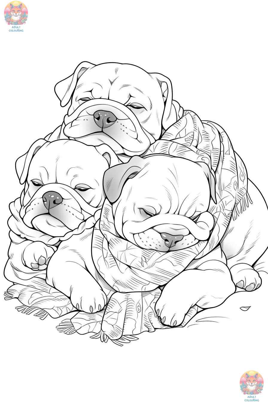 Bringing Bulldogs to Life with Coloring Pages - adultcolouring.com
