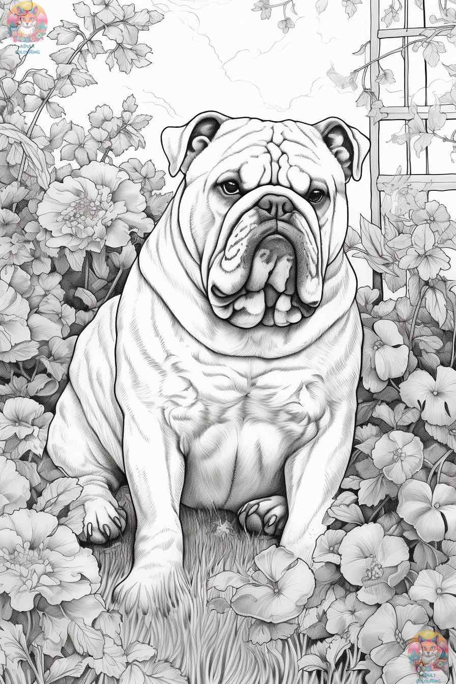 Bringing Bulldogs to Life with Coloring Pages - adultcolouring.com
