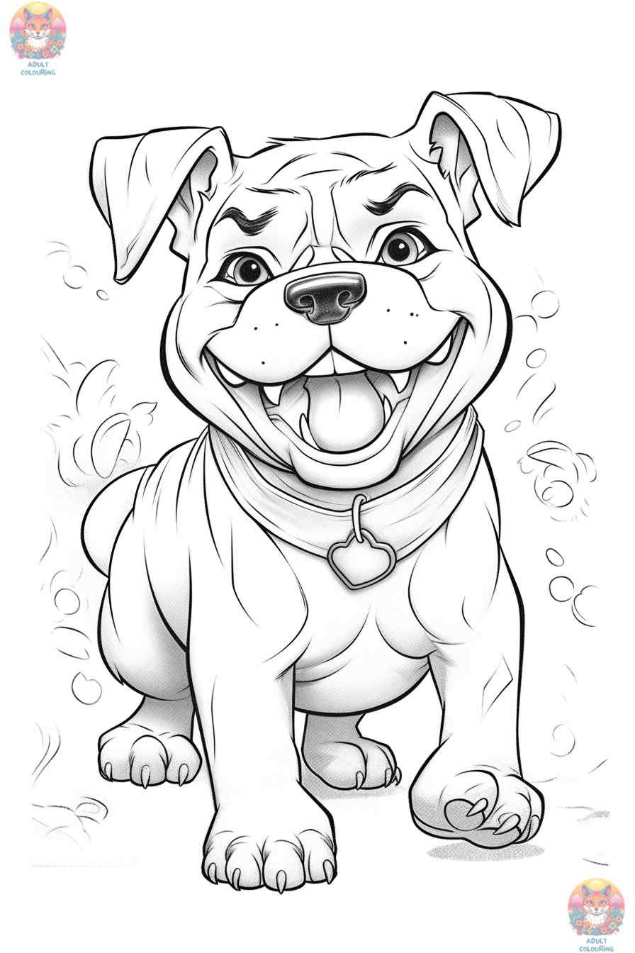 Bringing Bulldogs to Life with Coloring Pages - adultcolouring.com