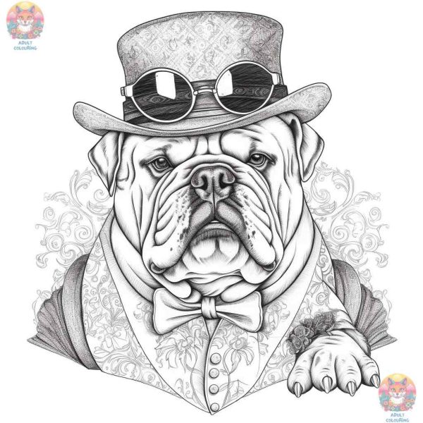 Bringing Bulldogs to Life with Coloring Pages - adultcolouring.com