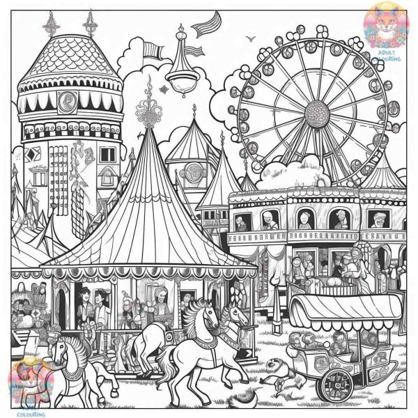 Experience the Festivities: The Best Vibrant Carnival Coloring Pages ...