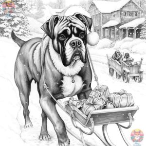 Unwrap Joy with the Best Christmas Dog Coloring Pages - adultcolouring.com