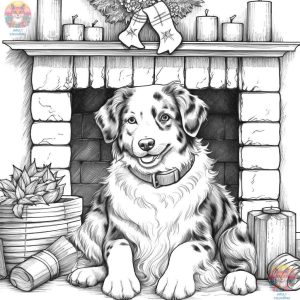Unwrap Joy with the Best Christmas Dog Coloring Pages - adultcolouring.com