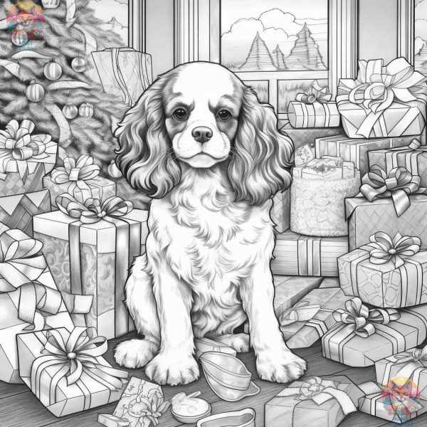 Unwrap Joy with the Best Christmas Dog Coloring Pages - adultcolouring.com