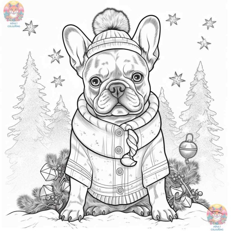 Unwrap Joy with the Best Christmas Dog Coloring Pages - adultcolouring.com
