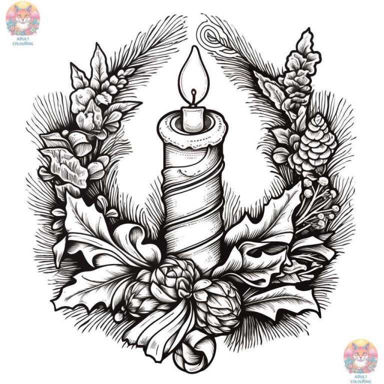 Holiday Magic: Illuminate Your Season with Christmas Wreath Coloring ...