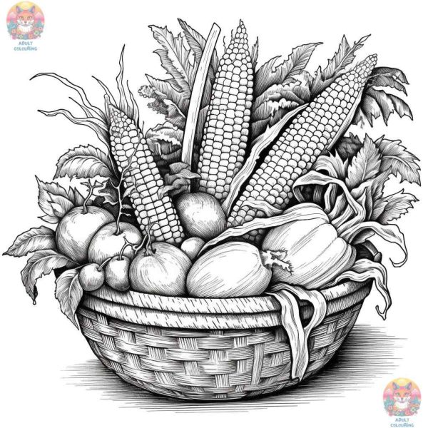 A-maize-ing Corn Coloring Pages - adultcolouring.com