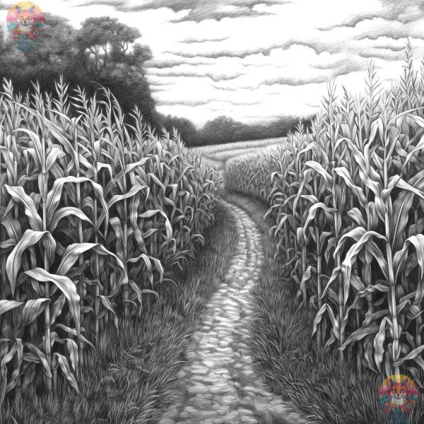 A-maize-ing Corn Coloring Pages - adultcolouring.com