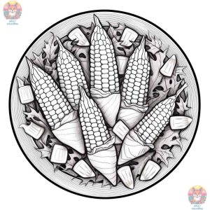 A-maize-ing Corn Coloring Pages - adultcolouring.com