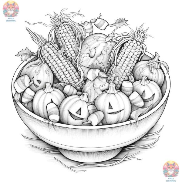 A-maize-ing Corn Coloring Pages - adultcolouring.com