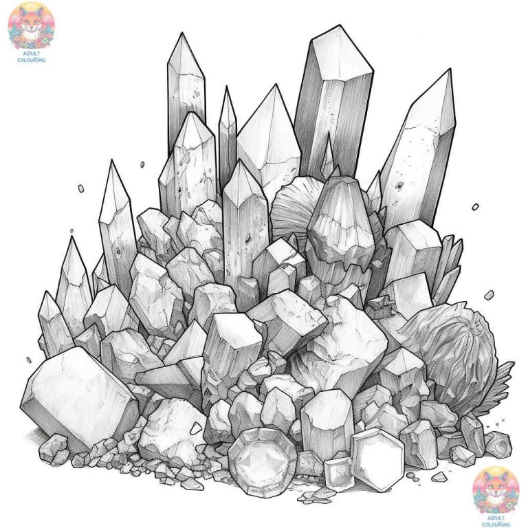 Sparkle & Shine: An Exciting Journey Through Crystals Coloring Pages ...