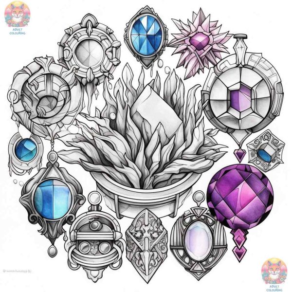 Sparkle & Shine: An Exciting Journey Through Crystals Coloring Pages ...