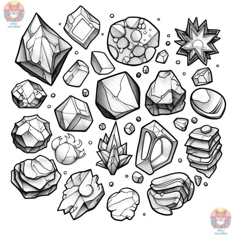 Sparkle & Shine: An Exciting Journey Through Crystals Coloring Pages ...