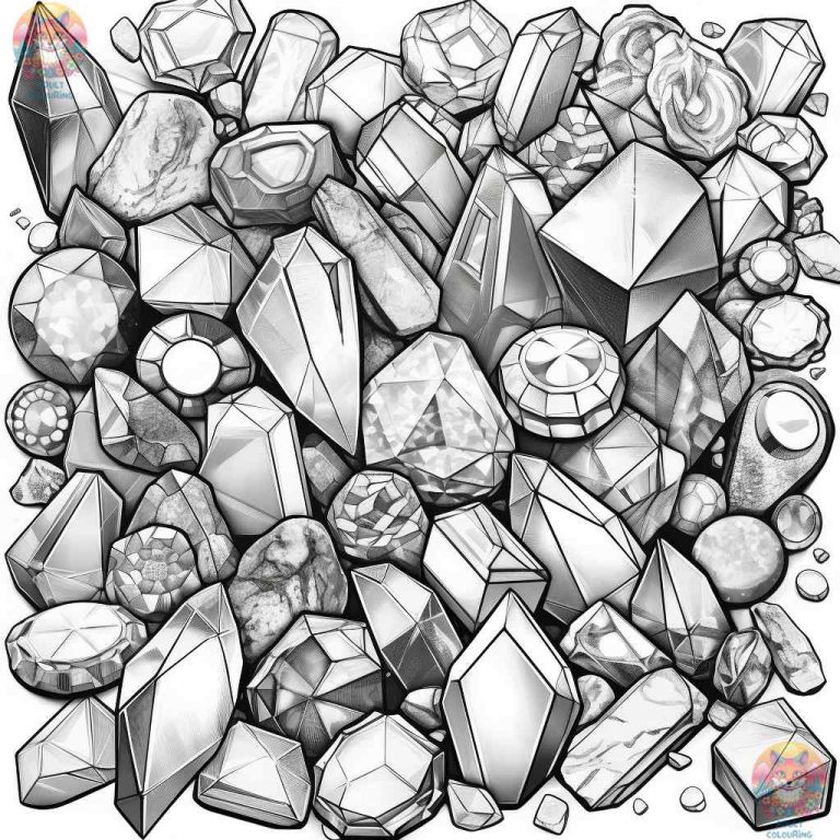 Sparkle & Shine: An Exciting Journey Through Crystals Coloring Pages ...