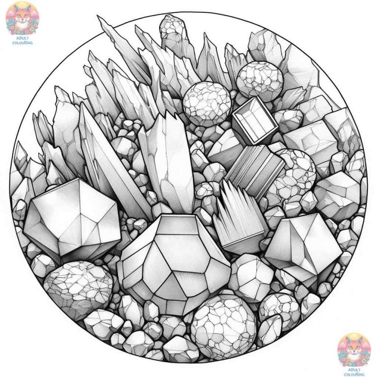 Sparkle & Shine: An Exciting Journey Through Crystals Coloring Pages ...