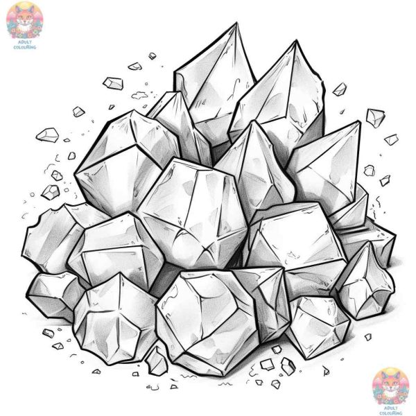 Sparkle & Shine: An Exciting Journey Through Crystals Coloring Pages ...