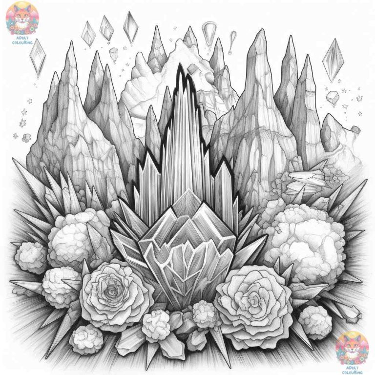 Sparkle & Shine: An Exciting Journey Through Crystals Coloring Pages ...