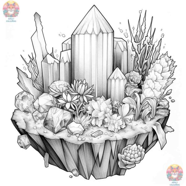 Sparkle & Shine: An Exciting Journey Through Crystals Coloring Pages ...
