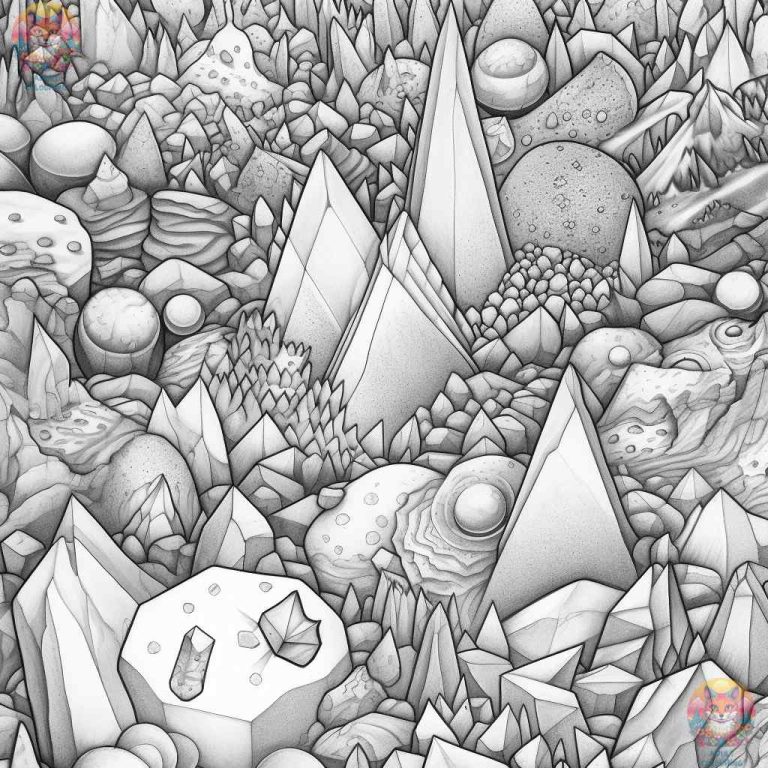 Sparkle & Shine: An Exciting Journey Through Crystals Coloring Pages ...
