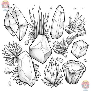 Sparkle & Shine: An Exciting Journey Through Crystals Coloring Pages ...