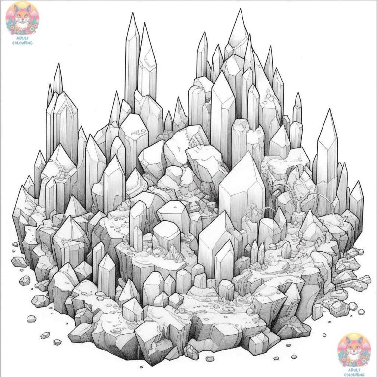 Sparkle & Shine: An Exciting Journey Through Crystals Coloring Pages ...