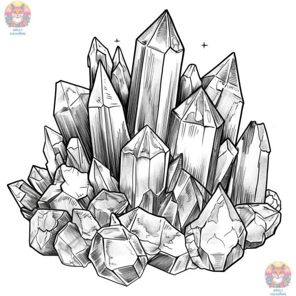 Sparkle & Shine: An Exciting Journey Through Crystals Coloring Pages ...