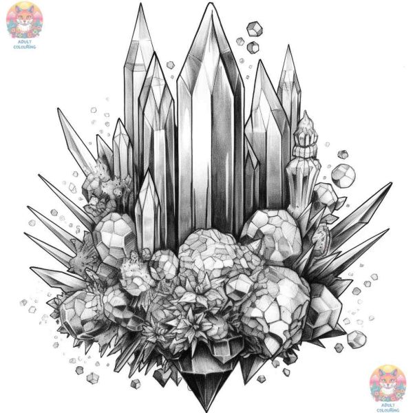 Sparkle & Shine: An Exciting Journey Through Crystals Coloring Pages ...