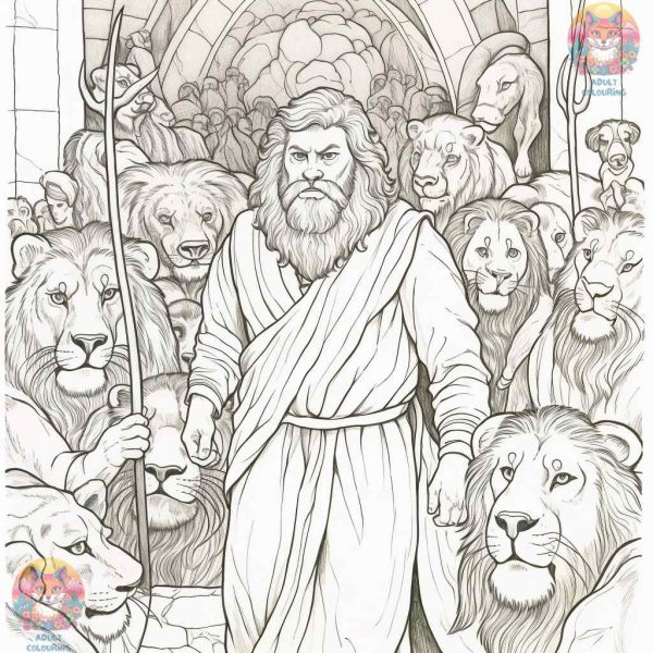 Daniel and the Lions' Den: Epic Coloring Page Collection ...