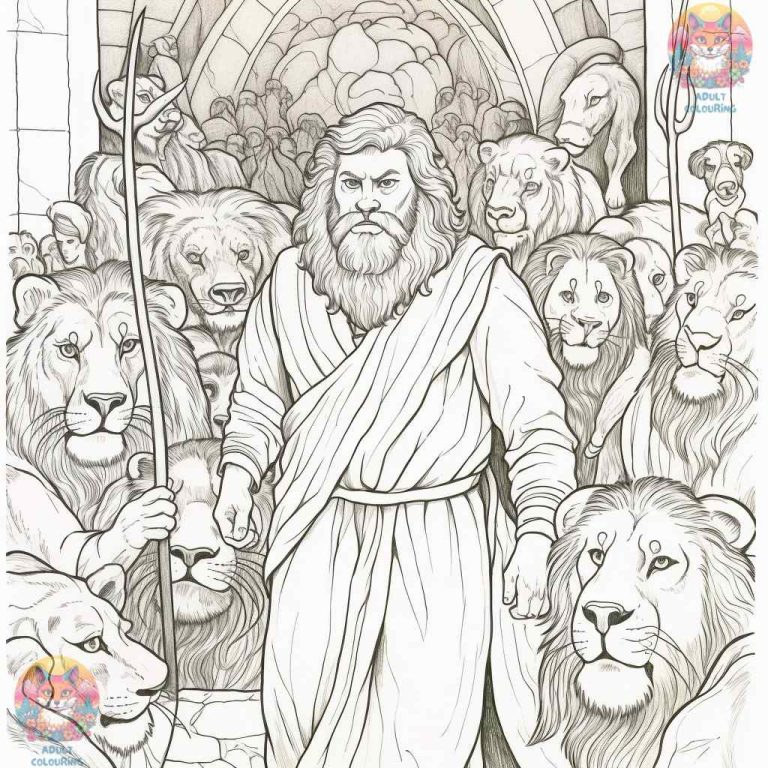 Daniel and the Lions' Den: Epic Coloring Page Collection ...