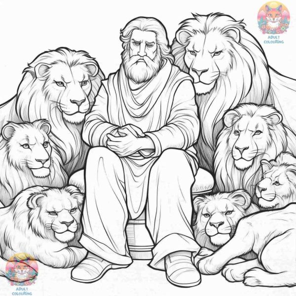 Daniel and the Lions' Den: Epic Coloring Page Collection ...