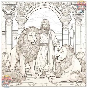Daniel and the Lions' Den: Epic Coloring Page Collection ...
