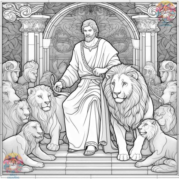 Daniel and the Lions' Den: Epic Coloring Page Collection ...