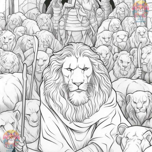 Daniel and the Lions' Den: Epic Coloring Page Collection ...