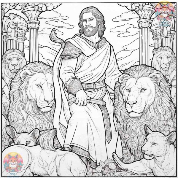 Daniel and the Lions' Den: Epic Coloring Page Collection ...