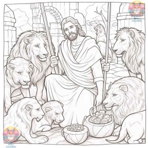Daniel and the Lions' Den: Epic Coloring Page Collection ...