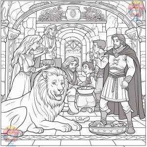 Daniel and the Lions' Den: Epic Coloring Page Collection ...