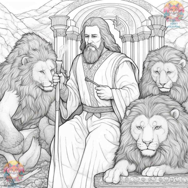 Daniel and the Lions' Den: Epic Coloring Page Collection ...