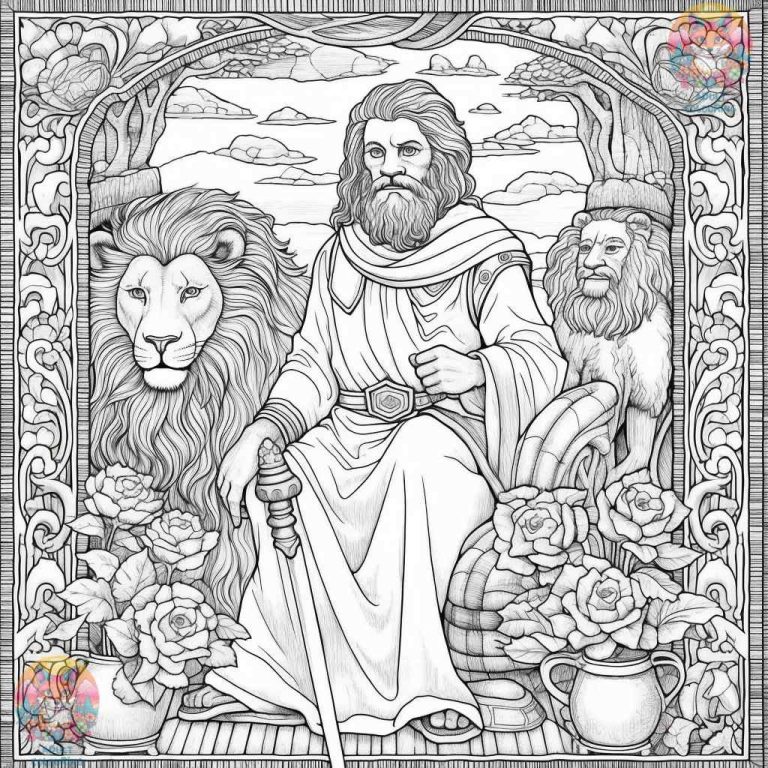 Daniel and the Lions' Den: Epic Coloring Page Collection ...