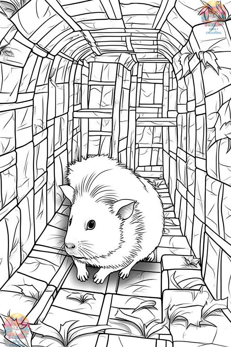 Super Cute Guinea Pigs Coloring Pages You'll Love - adultcolouring.com