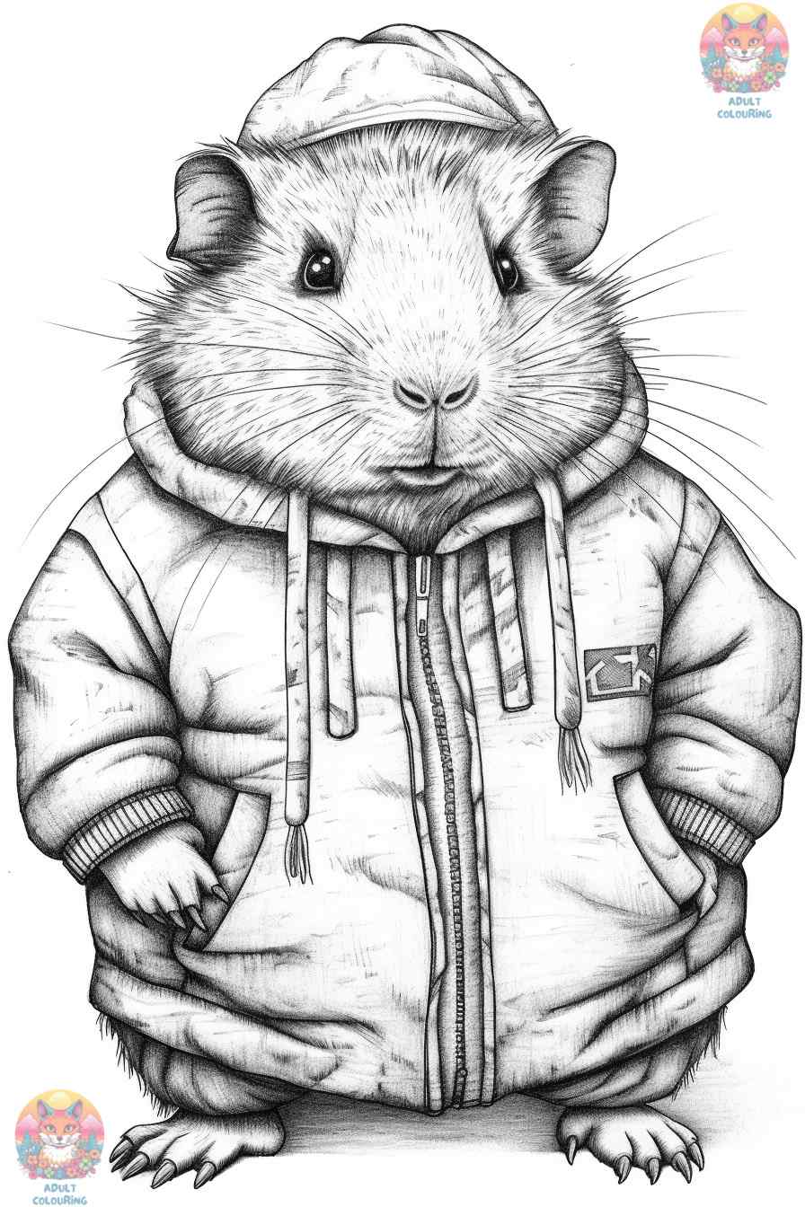 Super Cute Guinea Pigs Coloring Pages You'll Love - adultcolouring.com