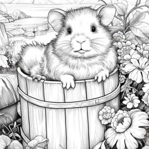 Super Cute Guinea Pigs Coloring Pages You'll Love - adultcolouring.com