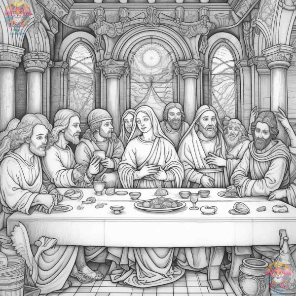 Recreate the Iconic Last Supper with an Amazing Coloring Page ...
